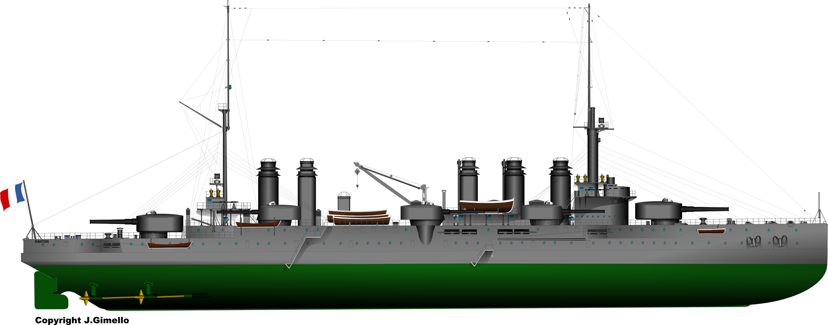 French Danton class battleships (1909)